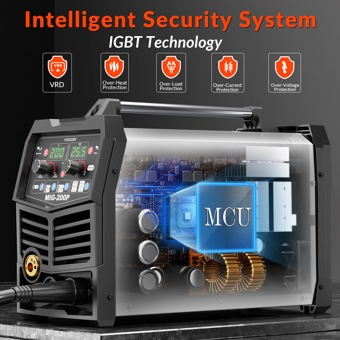 GZ GUOZHI 110V/220V 200A MIG Welder, 7 in 1 Multi-Process Welding Mach ...